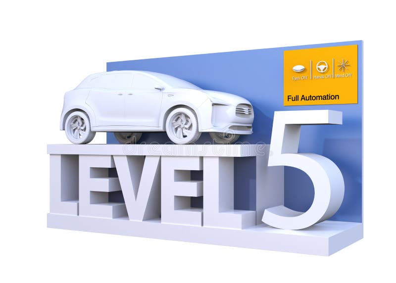 Autonomous Car Classification of Level 5 Stock Illustration ...