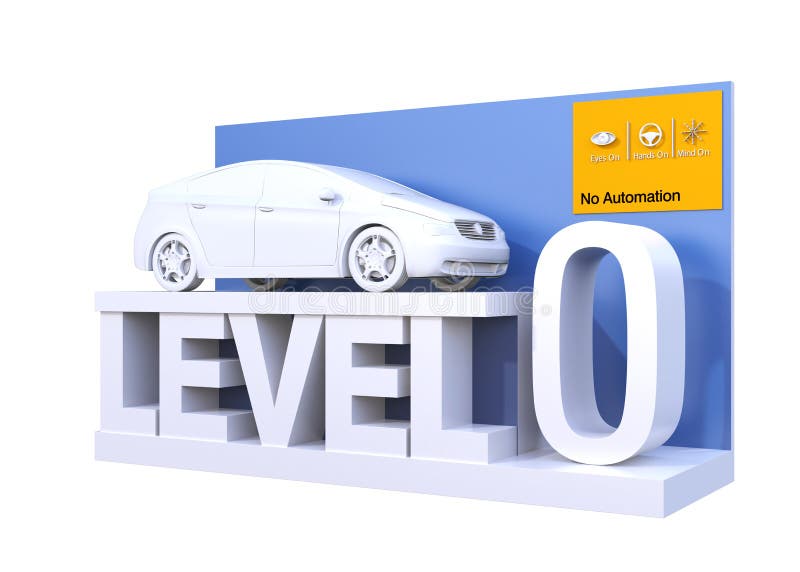 Autonomous Car Classification of Level 0 Stock Illustration ...