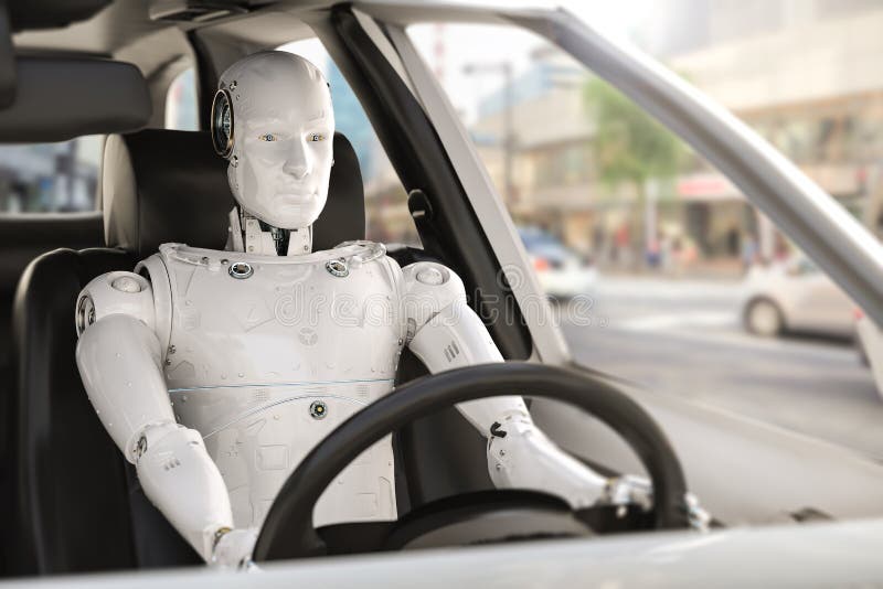 Autonomous car concept stock illustration. Illustration of automaton ...