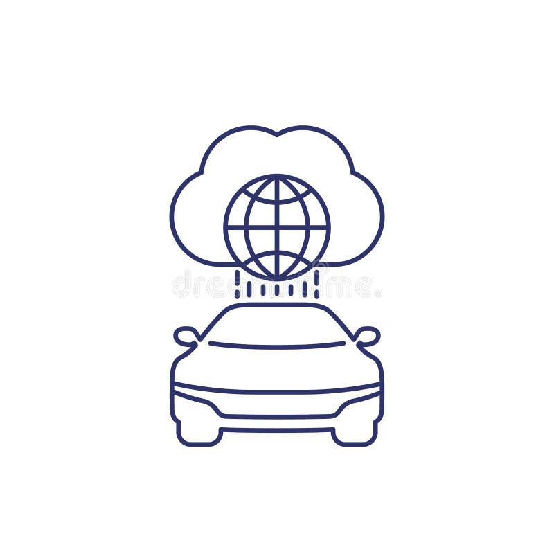 Car Connected To Cloud Stock Illustrations – 197 Car Connected To Cloud ...