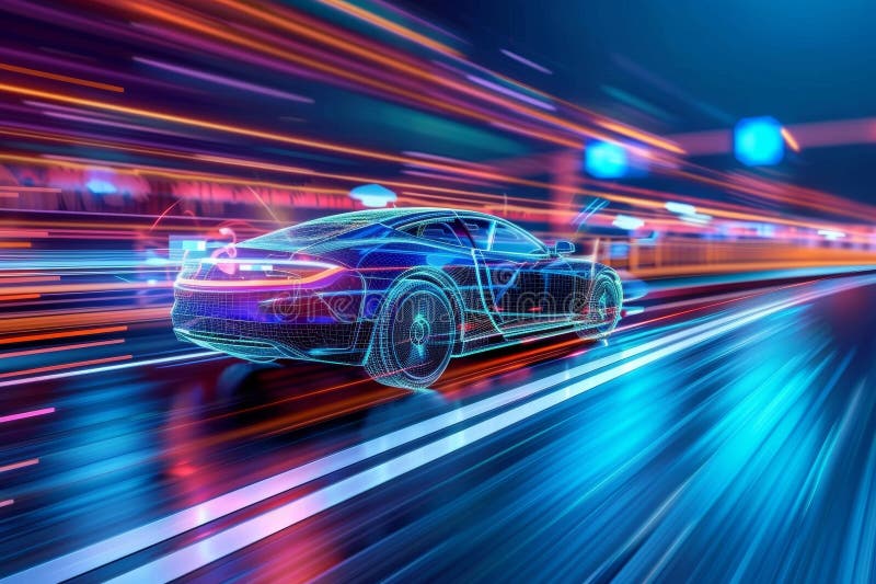 Autonomous Car Driving on the Road with AI Self-driving Technology ...