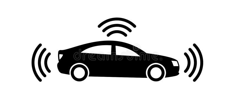 Autonomous Car Icon Isolated on White Background. Self-driving Vehicle ... Autonomous Car Icon Isolated on White Background. Self-driving Vehicle ...