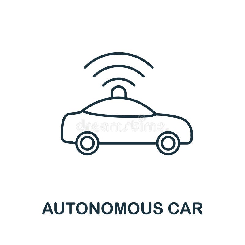 Autonomous Car Icon. Simple Element from Technology Collection. Line ...