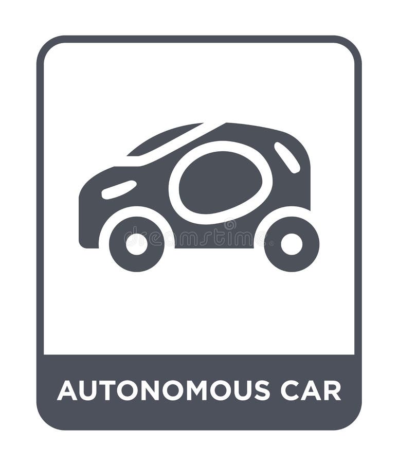 Autonomous Car Icon in Trendy Design Style. Autonomous Car Icon ...