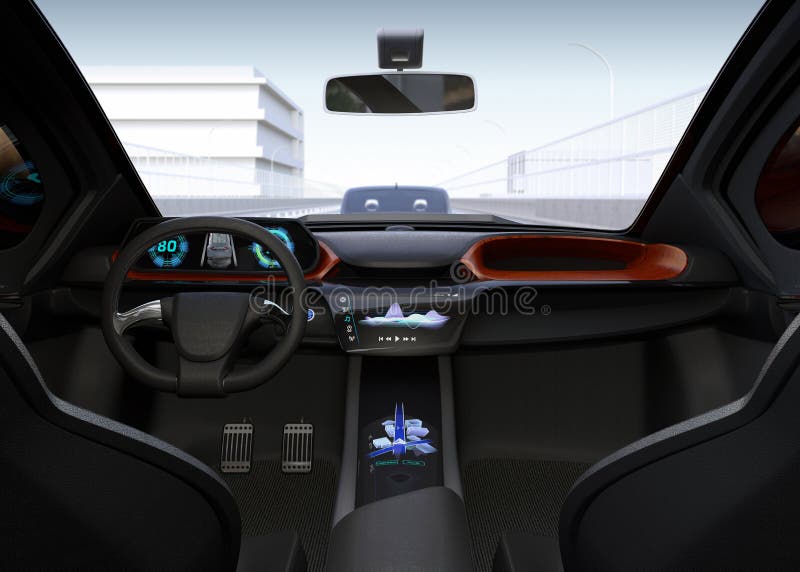 Smart Car Navigation Interface in Original Design Stock Illustration ...