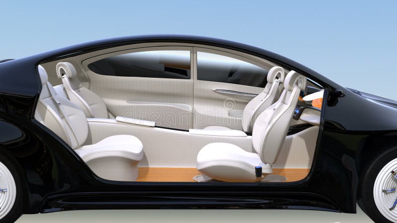 Autonomous Car Interior Concept Stock Footage - Video of interior ...