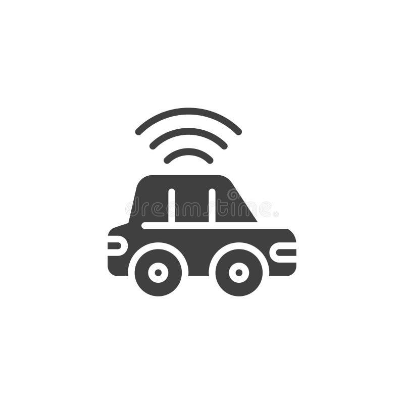 Autonomous Car Solid Vector Icon Stock Vector - Illustration of vehicle ...