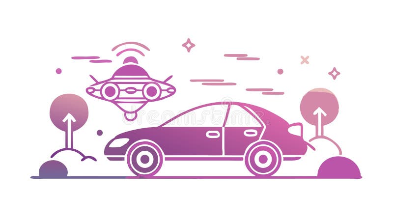 Autonomous Car, Symbolizing Self-driving Technology. Vector Design ...