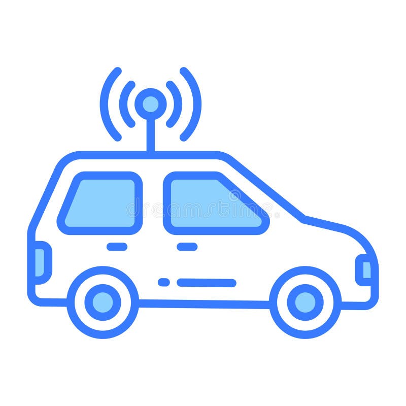 Autonomous Car Vector in Modern and Trendy Style Stock Vector ...
