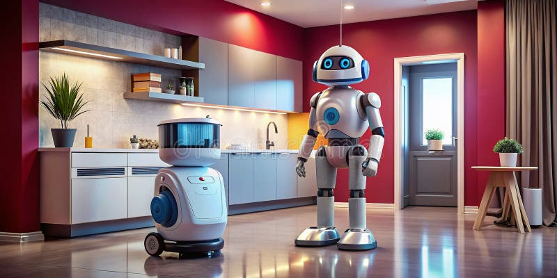 Autonomous Cleaning Assistant Modern Home Robot Maid for Effortless Interior Design and Enhanced ...