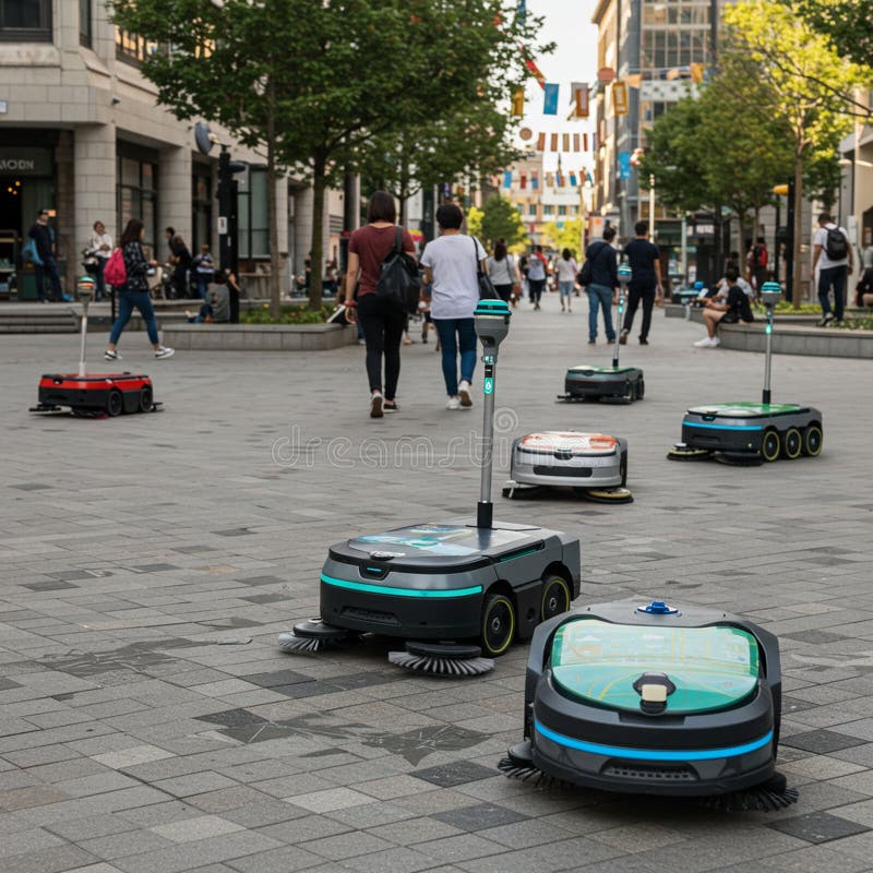 Autonomous Cleaning Robots are Operating in an Urban Pedestrian Area ...