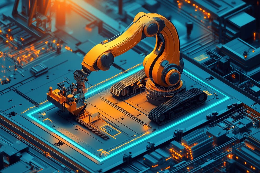 Autonomous Construction Robot Operating on a High-Tech Site, AI ...