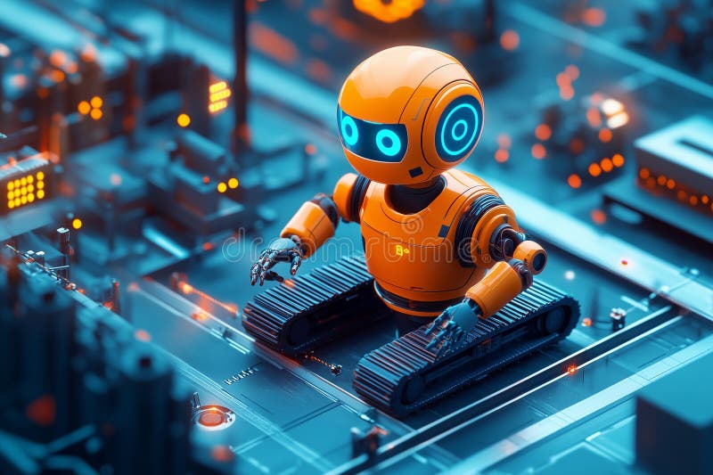 Autonomous Construction Robot Operating on a High-Tech Site, AI ...