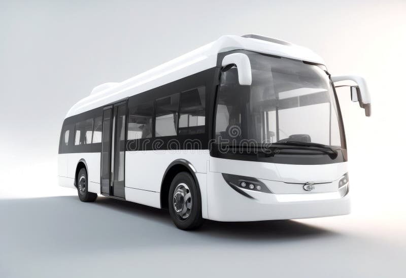 Autonomous 3d Background Rendering Shuttle Open Olated White Door Image ...