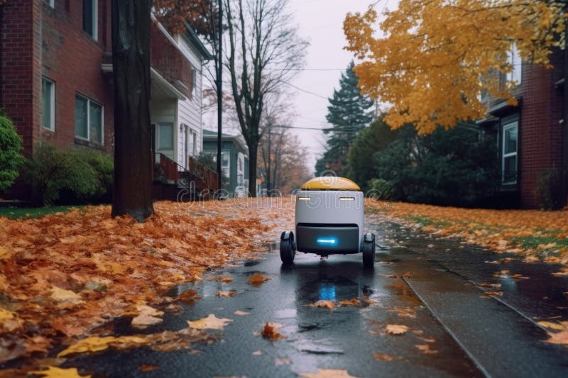 Autonomous Robot Sanitizing Hospital Corridors Stock Image - Image of ...