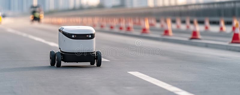 Autonomous Delivery Robot Navigating Urban Streets, Exemplifying the ...