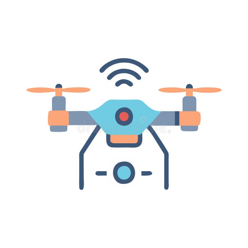 Autonomous Drone Technology Icon Stock Illustration - Illustration of ...