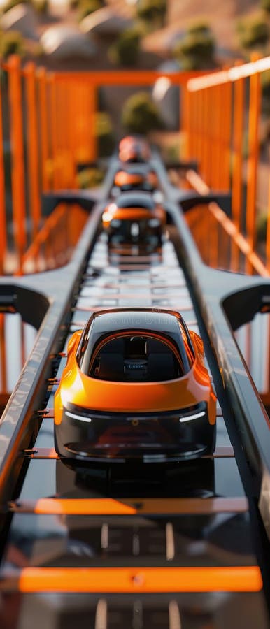 Autonomous Electric Vehicle Testing Facility with Cars Navigating ...