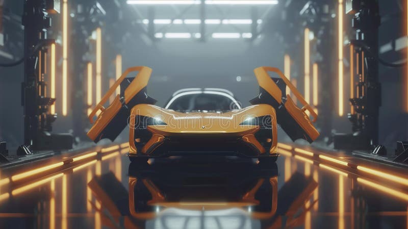 Autonomous Factory with Robotic Arms Autonomously Assembling Car Frames ...