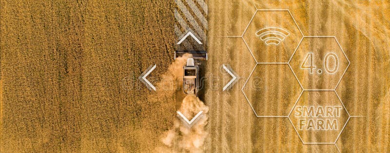Autonomous Harvester on the Field. Stock Photo - Image of machine ... Autonomous Harvester on the Field. Stock Photo - Image of machine ...