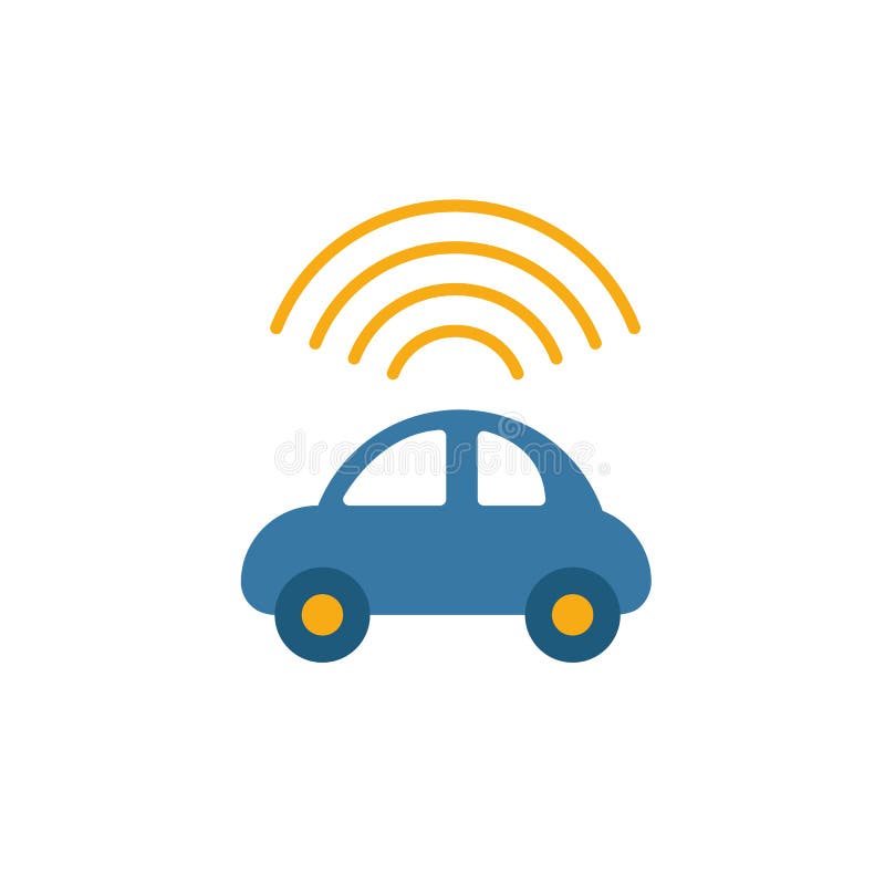 Autonomous Icon. Colored Simple Elements from Industry 4.0 Collection ...