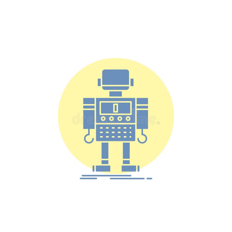 Autonomous, Machine, Robot, Robotic, Technology Glyph Icon Stock Vector ...