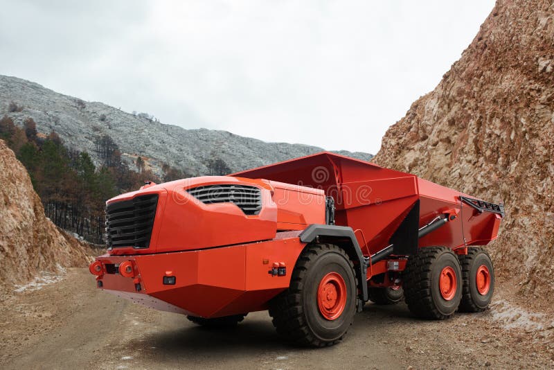 Autonomous mining truck stock image. Image of vehicle - 233505085