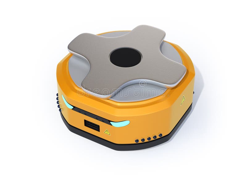 Mobile Robot AGV Isolated on Gray Background Stock Illustration ...