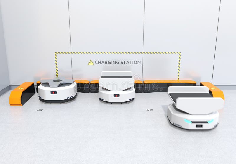 Autonomous Mobile Robots Charging in Modern Warehouse Stock ... Autonomous Mobile Robots Charging in Modern Warehouse Stock ...