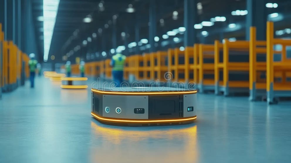 Autonomous Mobile Robots Delivering Goods in Modern Warehouse Stock ...