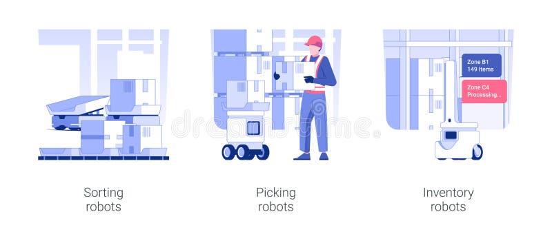 Autonomous Mobile Robots Isolated Concept Vector Illustrations. Stock ... Autonomous Mobile Robots Isolated Concept Vector Illustrations. Stock ...