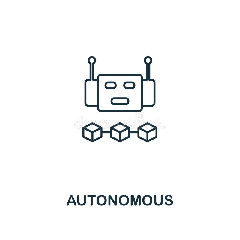 Autonomous Outline Icon Thin Line Style Design From Blockchain Icons