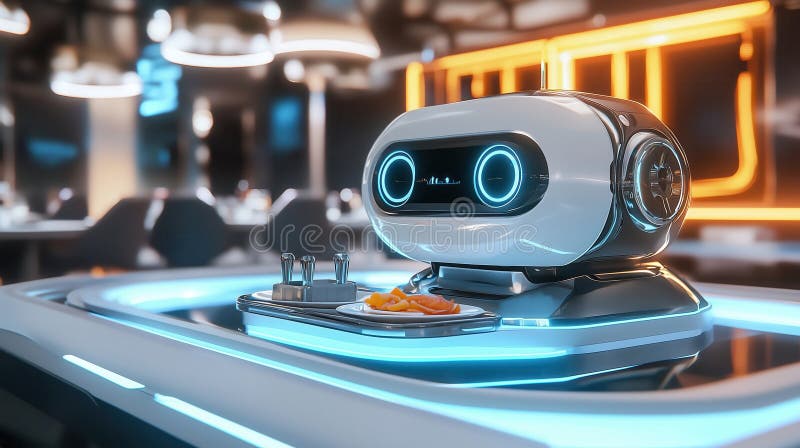 Autonomous Robot Serving Food in Modern Restaurant, Artificial ... Autonomous Robot Serving Food in Modern Restaurant, Artificial ...