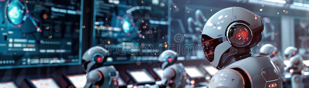 Autonomous Robots Collaborating in an AI Research Lab Screens ...