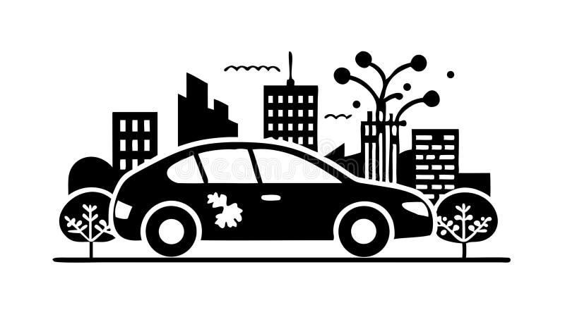 Autonomous Self Driving Car, Future Mobility, Vector Design Generative ...