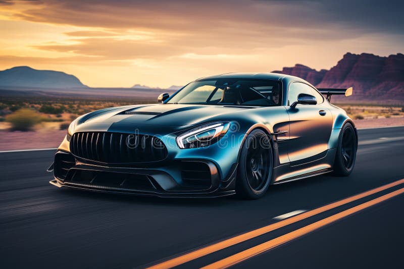 Autonomous Self-Driving Car Moving through Highway Stock Image - Image ...