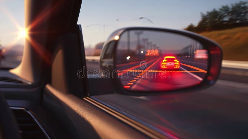 Autonomous Self Driving Car Showing Augmented Reality Navigation System ...
