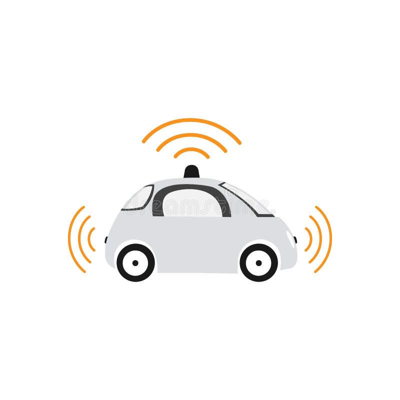 Autonomous Self Driving Car Vector Image Design Illustration Stock ...