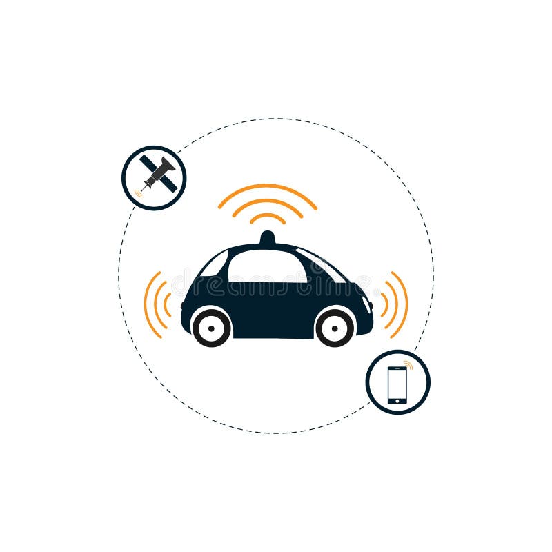 Autonomous Self Driving Car Vector Image Design Illustration Stock ...