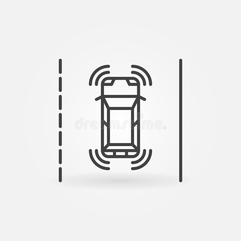 Autonomous Self Driving Car Technology Concept with Cars and Icon Wifi ...