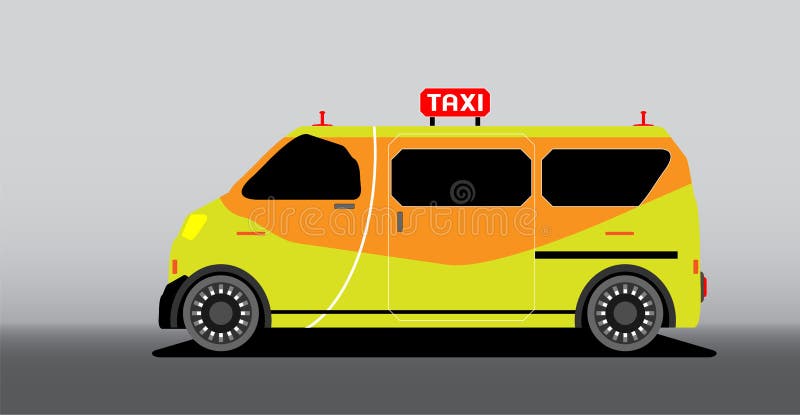 Autonomous Smart Taxi Passenger Van Stock Vector - Illustration of ...