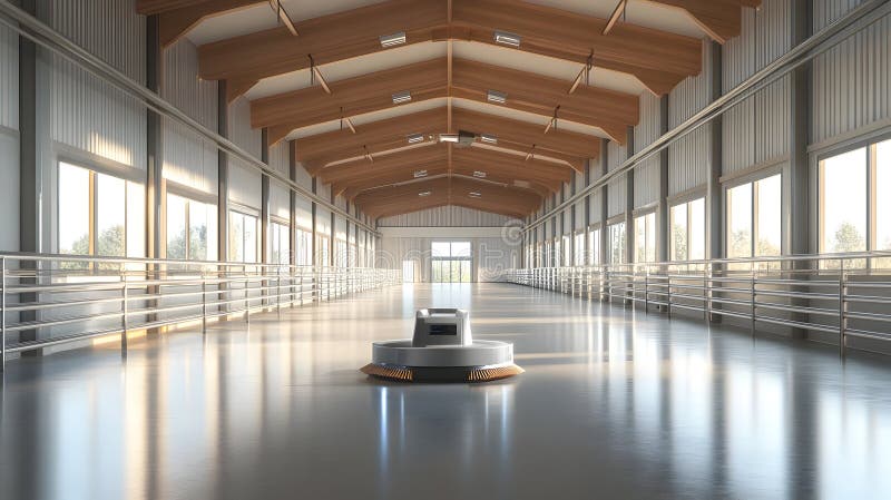 Autonomous Sweeping Robot in Large Industrial Warehouse with Wooden ...