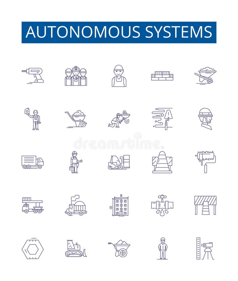 Autonomous Systems Line Icons Signs Set. Design Collection of ...
