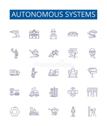 Autonomous Systems Line Icons Signs Set. Design Collection of ...