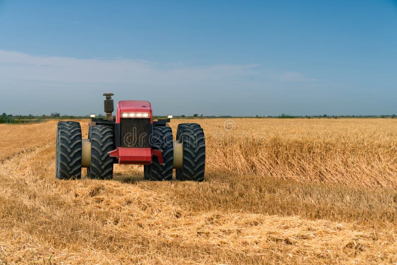Autonomous Combine Harvester. Stock Photo - Image of farm, agriculture ...