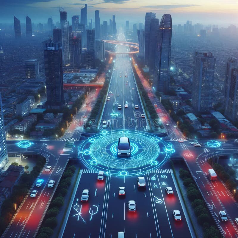 The Autonomous Transportation Network a City Dedicated To Testin Stock ...