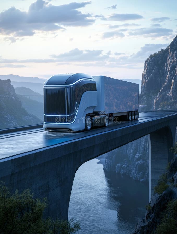 An Autonomous Truck Equipped with Artificial Intelligence Drives Across ...