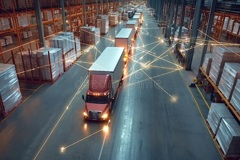 Autonomous Trucks Driving through Warehouse, Leading the Future of ...