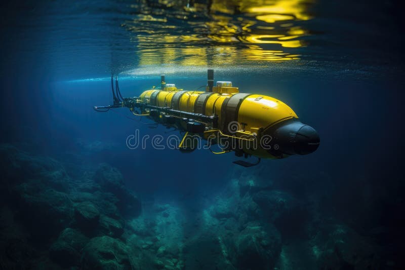 Autonomous Underwater Vehicle Auv in Motion Stock Photo - Image of technology, oceanography ...