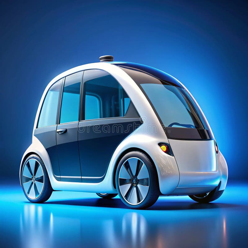 Autonomous Vehicle with Modern Design Stock Illustration - Illustration ...
